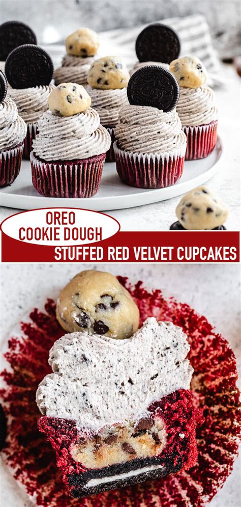 Oreo Cookie Dough Stuffed Red Velvet Cupcakes Queenslee Appétit