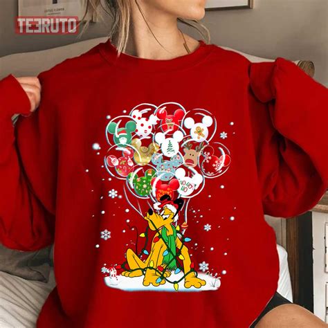 Angry Pluto And Christmas Balloon Disney New Year Unisex Sweatshirt Teeruto