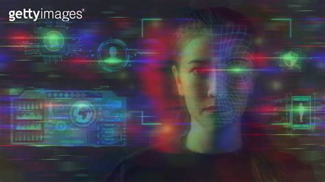 Deepfake concept matching facial movements Face swapping or impersonation 이미지