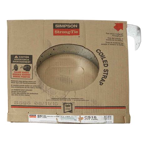 Simpson Cs16 16 Gauge 150 Ft Coiled Strap Fasteners Plus