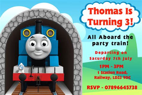 Thomas The Train Invitations Template