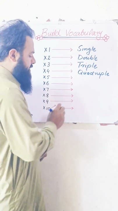 Vocabulary Building Single Double Triple Quadruple Quintuple