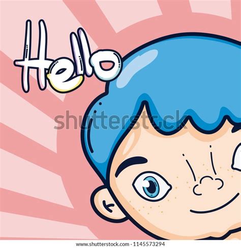 Boy Saying Hello Cartoon Stock Vector Royalty Free 1145573294