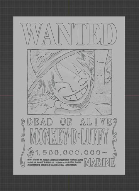 Luffy Wanted Poster Drawing