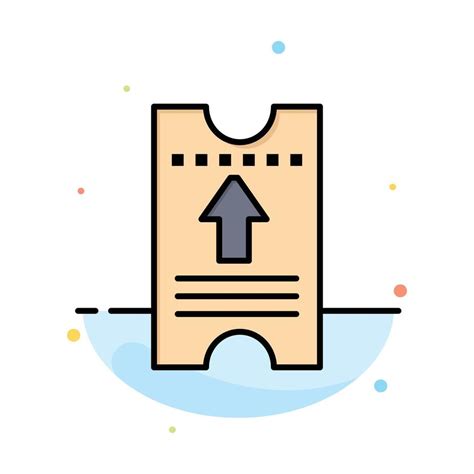 Ticket Pass Hotel Arrow Abstract Flat Color Icon Template 13550103