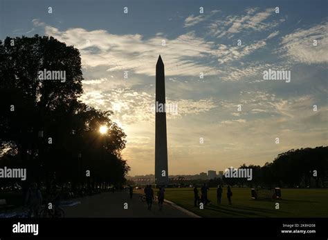 The Washington Monument Is An Obelisk Shaped Building Within The