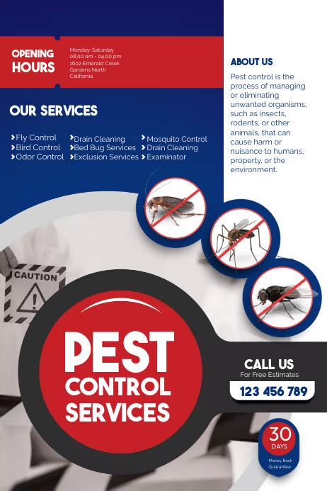 Pest Control Poster Template Postermywall