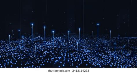 Digital Technology Futuristic Internet Network Connection Stock Vector
