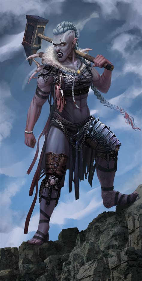 Female Half Orc Art