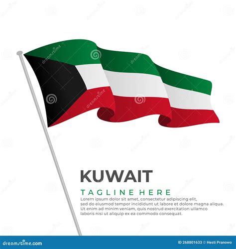 Vector Kuwait Flag Kuwait Flag Illustration Kuwait Flag Picture