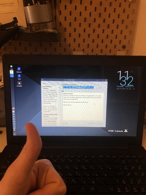 currently installing mxlinux r mxlinux