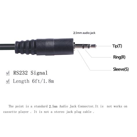 Usb Serial Cable Rs232 Audio Jack Aj 25mm Trs Converter 3p 3 Pins