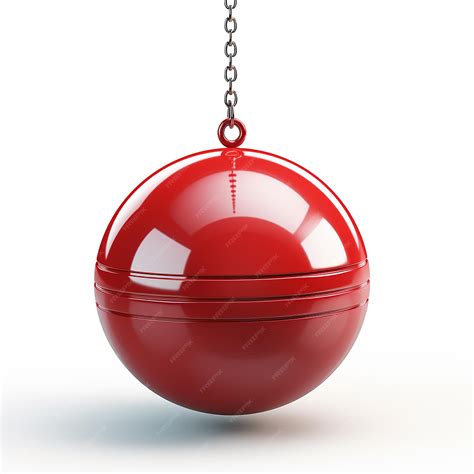 Premium Ai Image Playful 3d Cartoon Tetherball On White Background