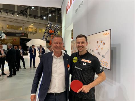 Timo Boll Our Longtime Kuka Brand Ambassador At The Kuka Booth
