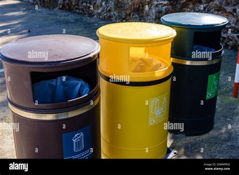Waste Separation Containers Porto Petro Santanyi Mallorca Balearic