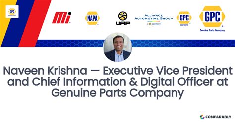 Naveen Krishna — Executive Vice President And Chief Information And Digital Officer At Genuine