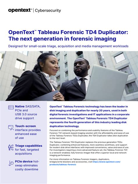 Tableau Forensic Td4 Duplicator Pdf File System Usb