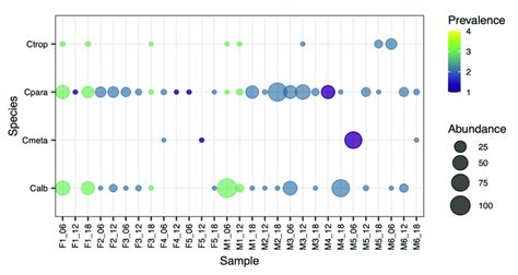 Bubble Plot Depicting The Prevalence And Relative Abundance Of
