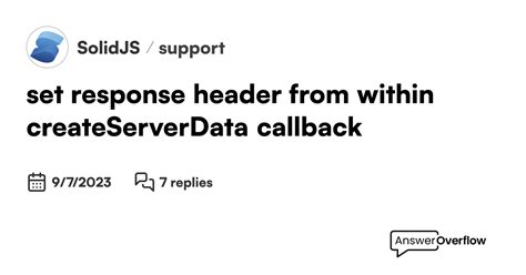 set response header from within `createserverdata ` callback solidjs