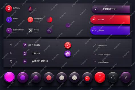 premium photo modern web ui elements including buttons input fields