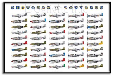 Extensive Paint Schemes P51 Mustang Wwii Fighter Planes Mustang