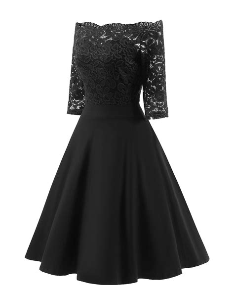 Short Black Dresses With Lace