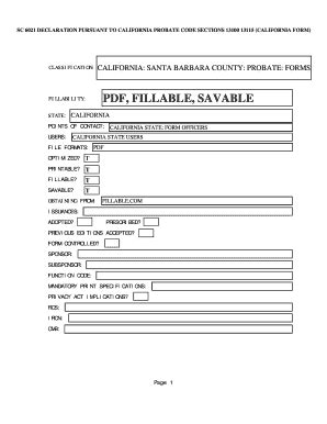 23 Printable Probate Forms California Templates Fillable Samples In