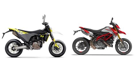 Motorrad Vergleich Husqvarna 701 Supermoto 2024 Vs Ducati Hypermotard