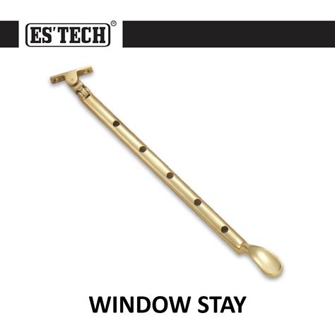 Estech Window Hardware Window Stay Solid Brass