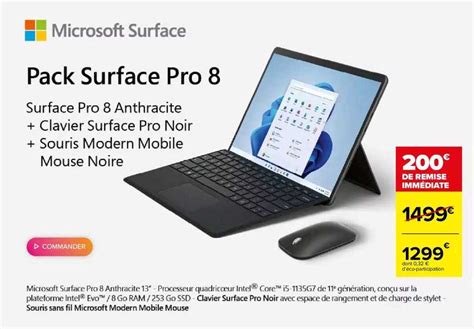 Promo Microsoft Surface Pack Surface Pro 8 Chez Carrefour Icatalogue Fr