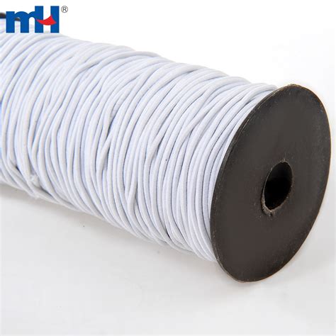 2mm Round Rubber Elastic Cord String For Sewing White