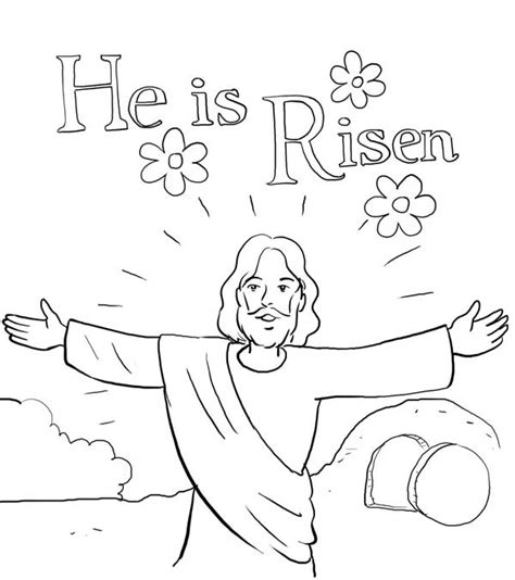 Jesus Is Risen Coloring Page