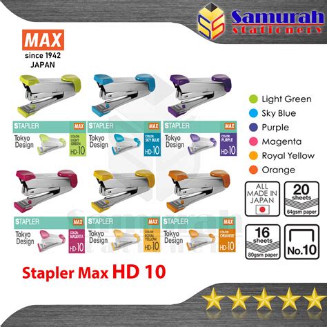 Stapler Max Hd 10 Mesin Staples Tangan Hd10 Alat Strapler Hecter