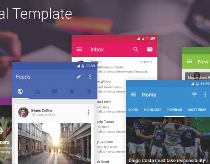 Android Material UI Template Behance