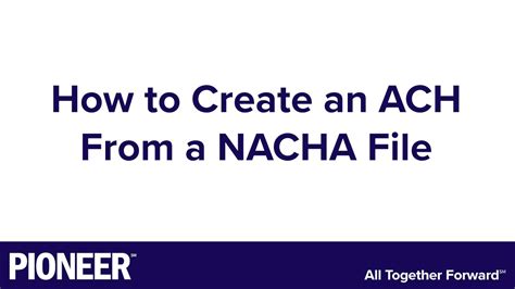 How To Create An Ach From A Nacha File Youtube