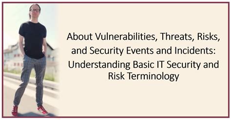 About Vulnerabilities Threats Risks And Security Events And Incidents Understanding Basic It