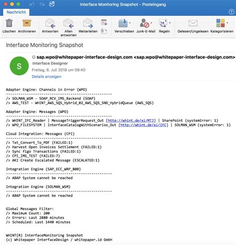 Sap Cloud Integration Messages For Whint Interface Monitoring
