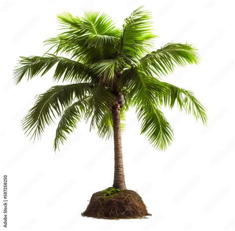Dwarf Coconut Png Ornamental Coconut Tree Isolated On Blank Background Png Stock Illustration
