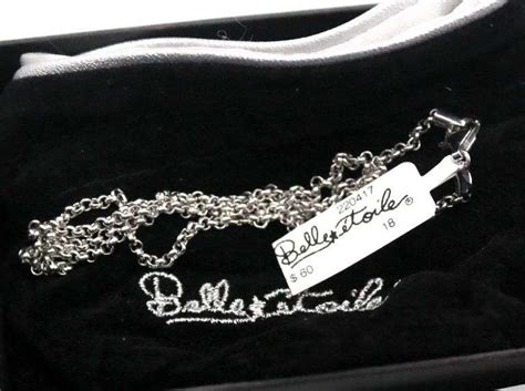 Signed Belle Etoile Sterling Silver Necklace With Original Tag 60