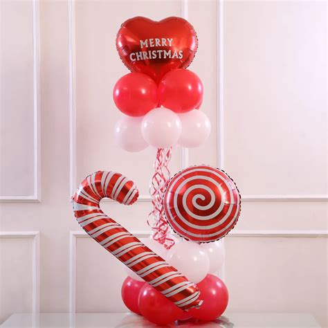Candy Stick Christmas Balloon Bouquet Balloon Decorations In Mumbai Togetherv