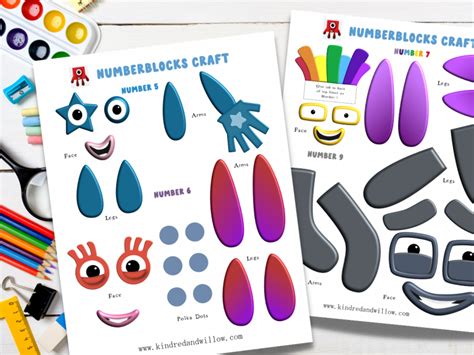 Printable Numberblocks Papercraft Free Worksheets Printable
