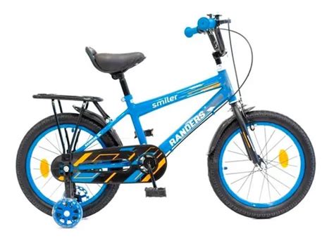 Bicicleta Infantil Randers Bke160 Rodado 16 Rueditas Cluces Color Azul