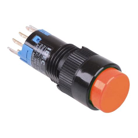 Ab2m A2pr Red 12mm Latching Round Push Button Switch Ip65 Dpdt — Switch