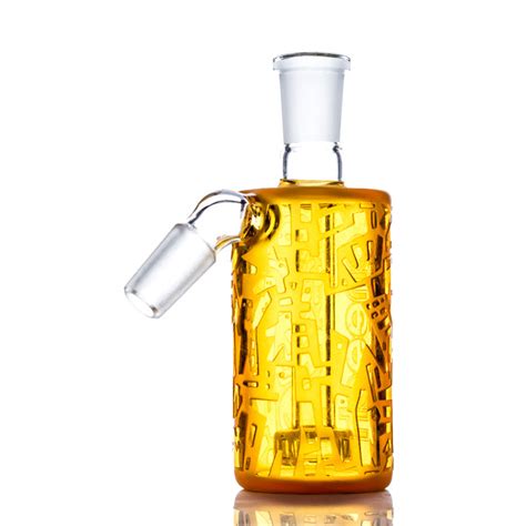 Cheech Glass Sand Blasted Ash Catcher W Perc 14mm 45 Degree Dry