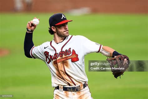 Dansby Swanson Of The Atlanta Braves In Action During A Game Against