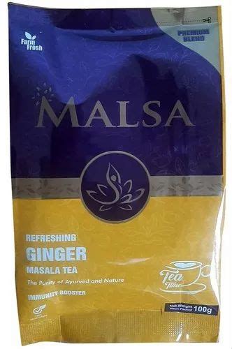 Malsa Ginger Masala Tea Powder Packaging Size 100g At Rs 95pouch In