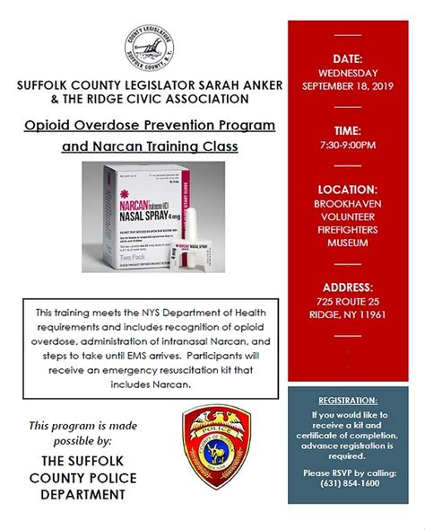 Opioid Overdose Prevention And Narcan Training Class