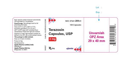 Dailymed Terazosin Capsule