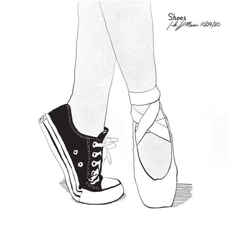 Inktober Shoes Drawing
