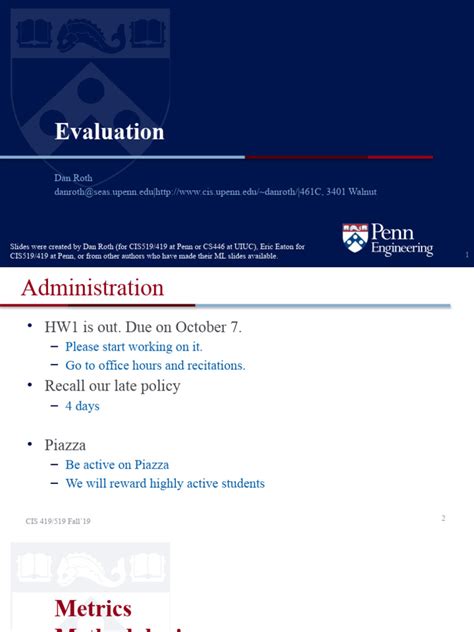 Lecture3 Eval Metric Pdf Scientific Method Cognitive Science